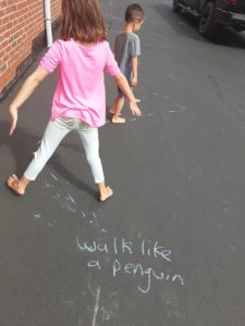 How Set up a Fun Chalk Obstacle Course for Kids - Simply Rooted Family