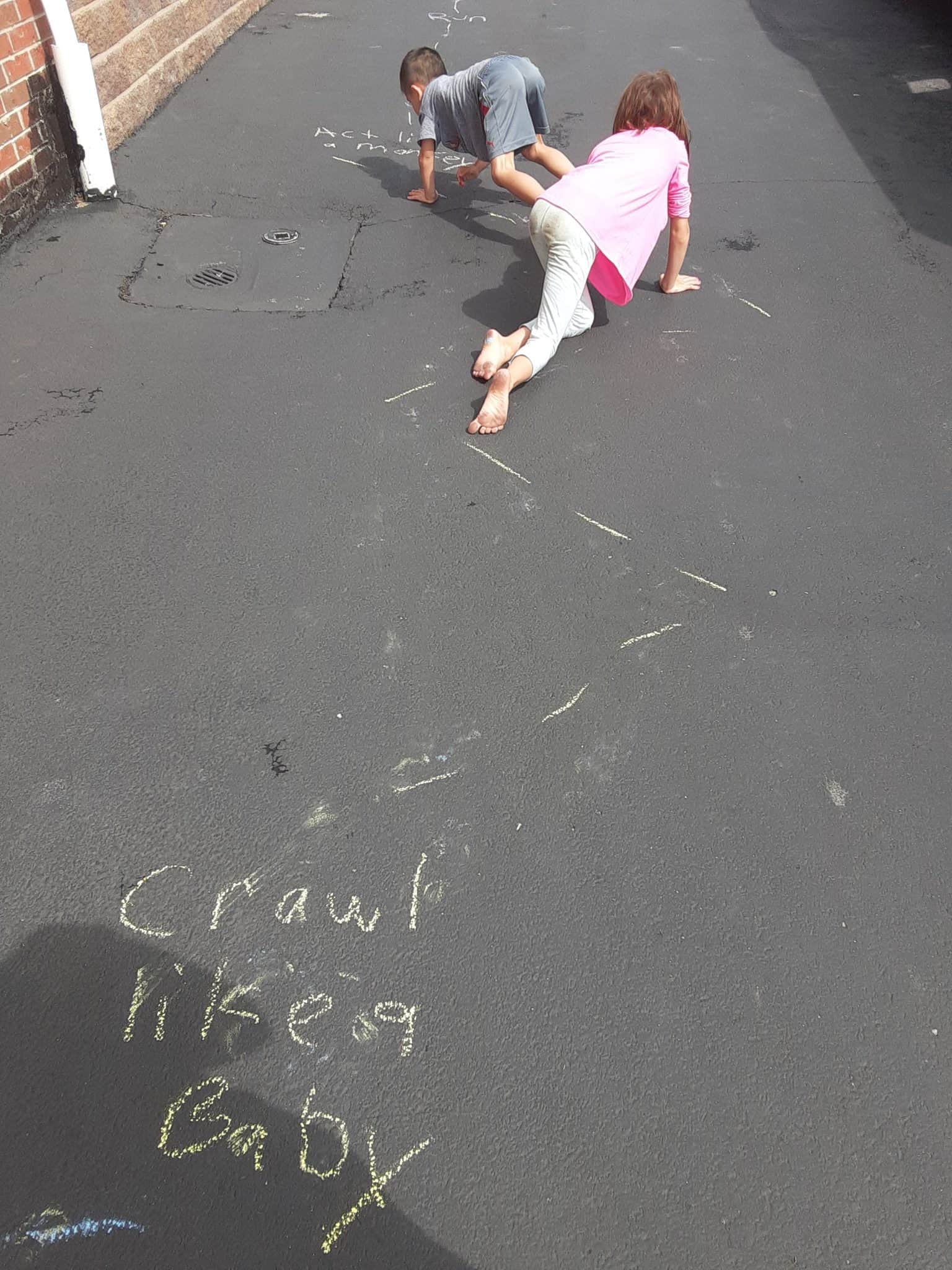 How Set up a Fun Chalk Obstacle Course for Kids - Simply Rooted Family