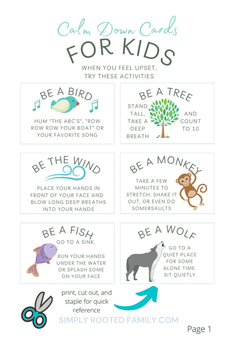 Teach Your Kids How to Calm Down on Their Own - Simply Rooted Family